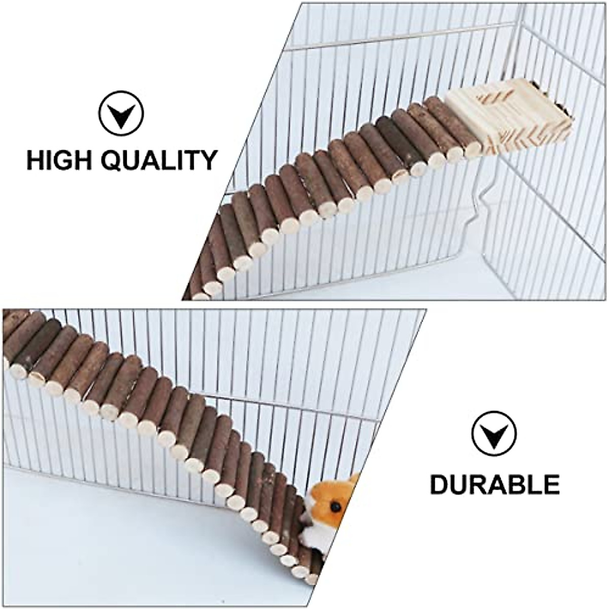 PATKAW Parakeet Toys Parakeet Toys 2 Pack Hamster Bridge Climbing Animal Chew Toy Hamster Climbing Ladders Hamster Rainbow Bridge Ladders Rat Wood Cockatiel Toys Cockatiel Toys