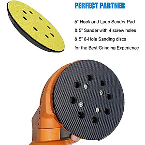 2 Pack 5 Inch 8 Hole Hook and Loop Sander Pad for Ridgid R2600, R2601 5" Random Orbit Sanders - Replacement Backing Sanding Pad for Pad Part Number 300527002