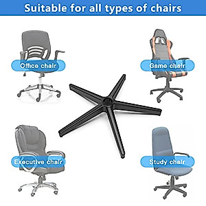 Gaming Chair Base Replacement with Gloves- Heavy Duty Desk Chair Base Replacement 2200lbs - 28'' Office Chair Bottom Replacement - Universal Caster and Gas Cylinder Size