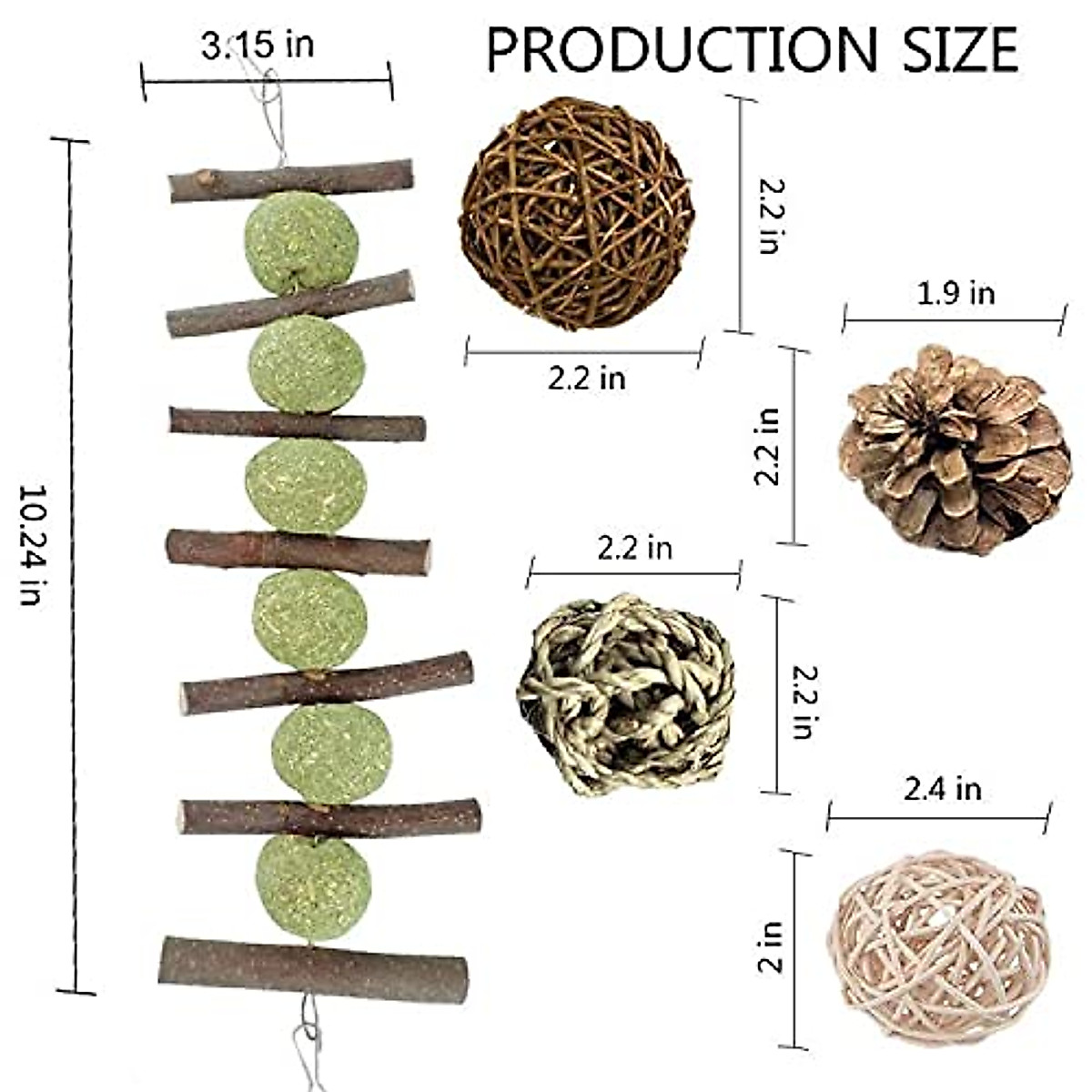 Rabbit Chew Toys,Rabbit Chinchilla Hamster Tooth Chew Toys,Natural Apple Wood Rabbit Supplies Set,Bunny Chew Toys for Teeth for Playing Exercise Teeth Care