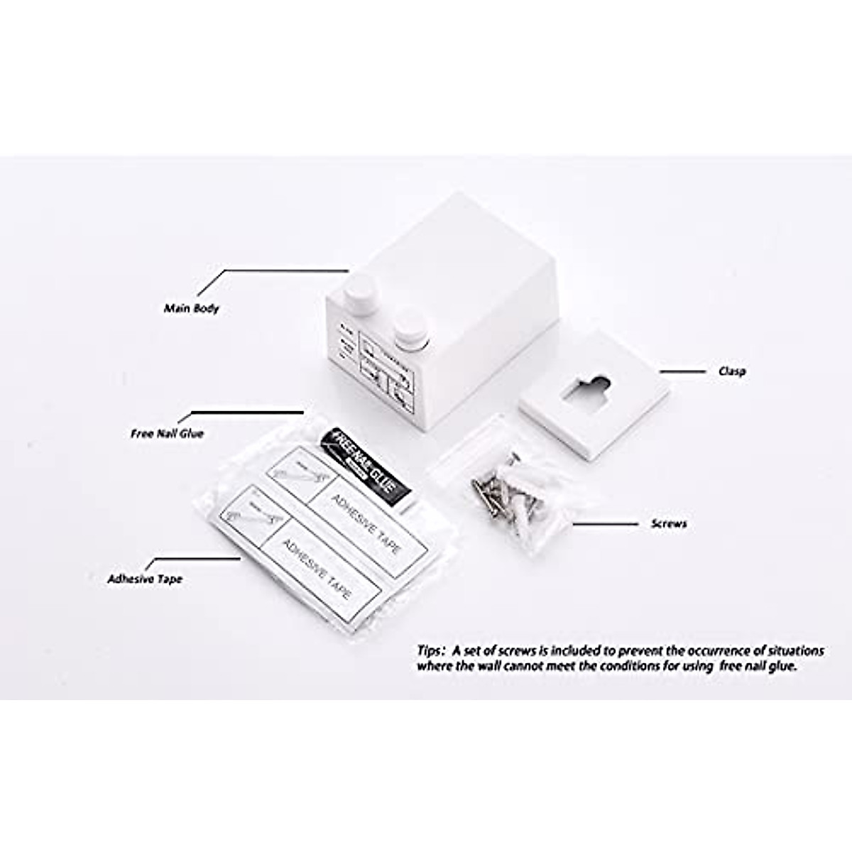 ELLO&ALLO Adhesive Retractable Clothesline with Adjustable Stainless Steel Rope String Hotel Indoor Clothes Dryer, Wall Mounted Shower Drying Line for Bathroom, 13.8 Feets (White)