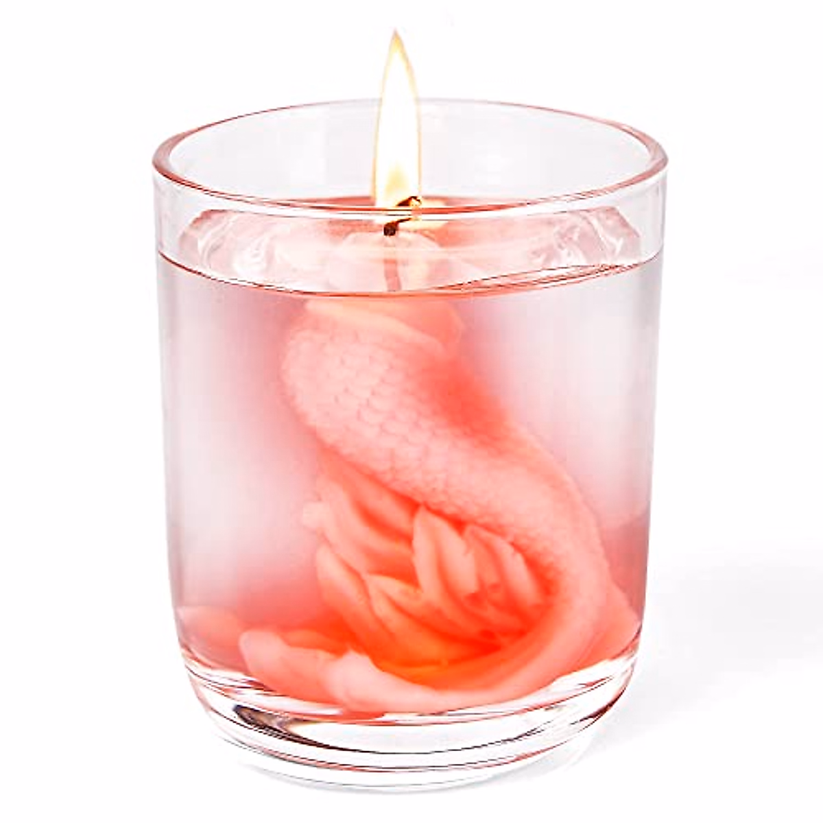 Scented Candle,Gift for Women,Natural no Toxic Organic Rose Jelly Gel Soy Wax Mermaid Jar Candles, Home Decorative Fragrance Candles Gift,Birthday Gift Idea,7.07 oz