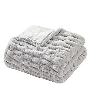 Tahari Home - Throw Blanket, Soft & Cozy Bedding, Stylish Home Decor for Bed or Couch, Isla Grey, Throw