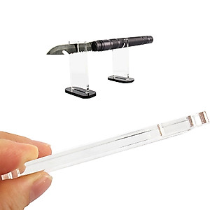 LITAITAI 4Pcs Knife Display Stand ,Acrylic Knife Holder Collector ,Knives Extendable blade holder, Single Knife Holder for Home Decor (clear bottom)