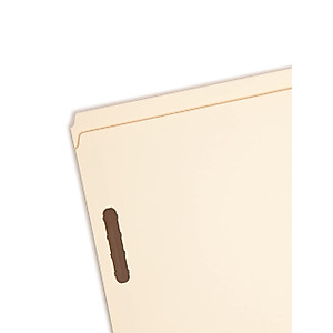 Smead Fastener File Folder, 2 Fasteners, Reinforced Straight-Cut Tab, Letter Size, Manila, 50 per Box (14513)