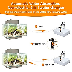 enomol Gravel Vacuum for Aquarium Water Changer Fish Tank Cleaning Tools,Siphon Universal Quick Pump Aquarium Water Changing (30ft)