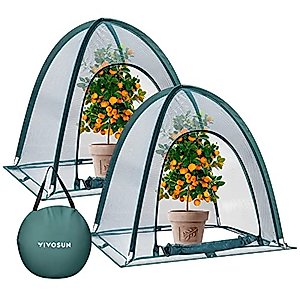 VIVOSUN Garden Netting Cover, 28 x 28 x 32 Inch Pop-up Guard Cover with Zip Entry for Plants, Vegetables, Fruits, Outdoor Run and Enclosure for Small Animals, 2-Pack, Green