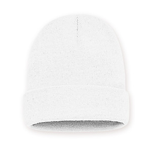 12 Pack Winter Beanie Hats for Men Women, Warm Cozy Knitted Cuffed Skull Cap, Wholesale