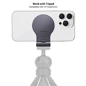 Stouchi Continuity Camera Mount for Desktop Monitor, iMac Compatible iPhone Webcam Mount with Mag-Safe for Mac Desktops and Displays, Apple TV 4K