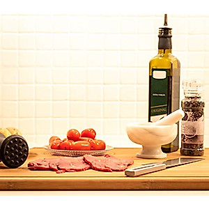 Pureboo Premium Organic Extra Large Bamboo Cutting Board/Serving Tray/Chueteria - 31.5"W x 18"D x 0.75"H - XL Drip Groove - Heavy Duty Chopping Board - Butcher Block