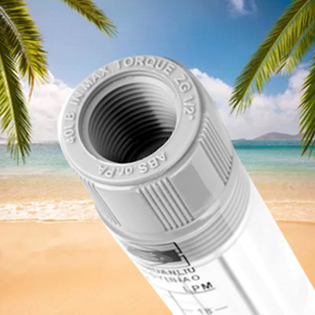 Fafeicy Tube Type Flow Meter, for Gas Liquid Pipeline Flow-Meter 0.5-5 GPM / 1.8-18 LPM Used in Water Industrial Field