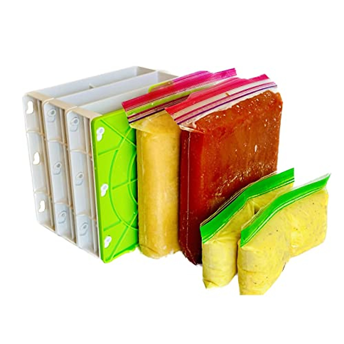 FreezeStax 3-Quart Expandable Base Set. Mix and Match Additional, Optional, 1-Quart EXPANDERS (Listed Separately). Now you can Prepare, Freeze, Zip and Store your Meals! Designed in Apple Valley, MN.