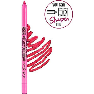 L.A. Girl Shockwave Neon Lipliner, Lipliner Pencil, POP, 0.04 oz.