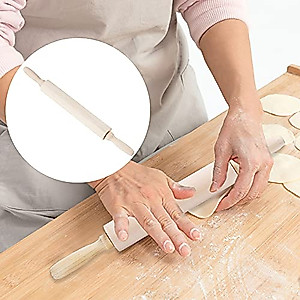 LaXon Rolling Pins,Pizza Roller,15 Inch Wooden Rolling Pins for Backing,Use for Pasta,Cookie Dough,Pastry,Bakery,Pizza,Fondant
