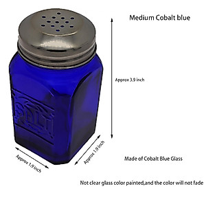 Kerixi Vintage Salt and Pepper Shakers (Blue, Medium)