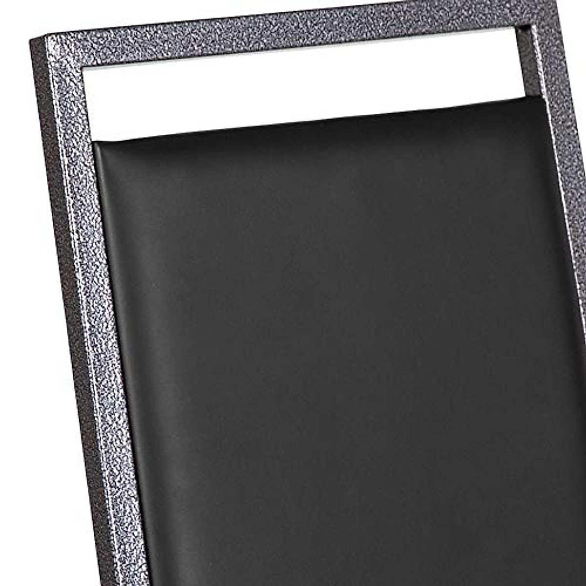 Flash Furniture 2 Pack HERCULES Series Square Back Stacking Banquet Chair in Black Vinyl with Silvervein Frame