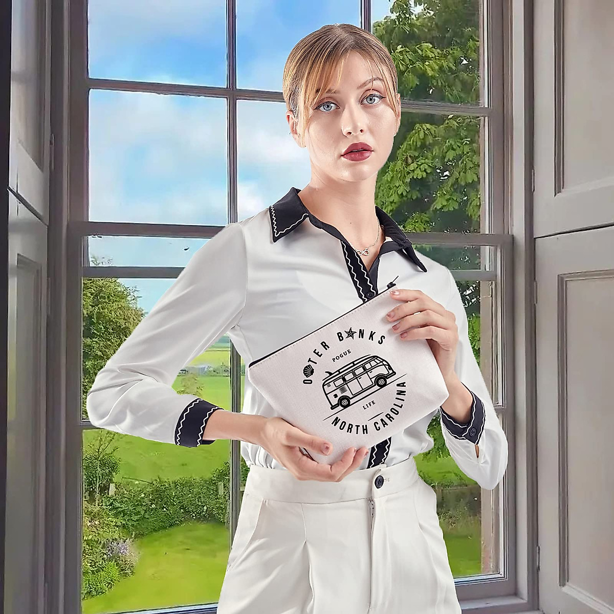 Generic WCGXKO TV Show Inspired Pogue Life North Carolina Zipper Pouch Makeup Bag for Fans (POGUE LIFE)