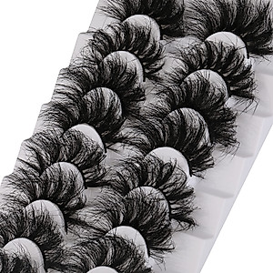 Mink Lashes Fluffy False Eyelshes Dramatic Wispy Fake Eyelashes Pack 8 Styles 22MM Long Thick Volume False Eye Lashes Bulk by Ruairie