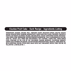 Claxton Fruit Cake - 3-1 Lb. Dark Recipe