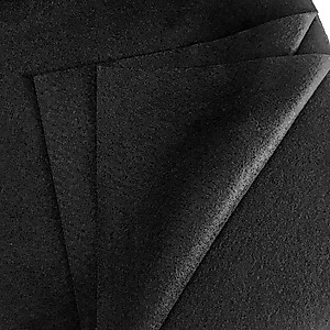 Mililanyo 2 Yard Felt Fabric Sheets Soft Felt Sheet 1.4mm Thick Felt Fabric by The Yards Non-Woven Acrylic Handmade Felt Fabric for DIY Sewing, Arts&Crafts (Black)