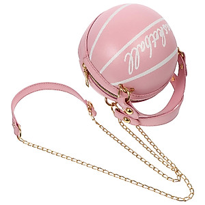 VALICLUD Crossbody Bag Round Basketball Shaped Handbag Novelty Purse Circle Shoulder Bag for Women