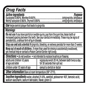 Amazon Basics Antiseptic Mouthwash, Blue Mint, 8.5 Fluid Ounces, 1-Pack (Previously Solimo)