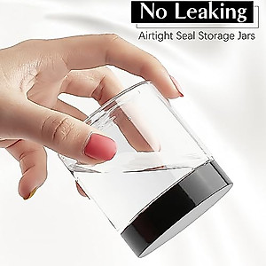 TUZAZO 4 Oz Plastic Container Jars with Lids and Labels BPA Free, Empty Round Clear Cosmetic Containers Plastic Slime Jars for Lotion, Cream, Ointments, Body Butter, Makeup, Travel Storage (12 Pack)