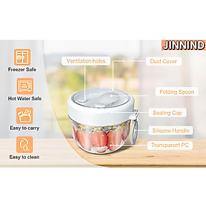 JDPNJSI Airtight Overnight Oats Containers with Lids and Spoons - Perfect for Meal Prep and Breakfast on the Go - Clear containers Keep Food Fresh and Visible
