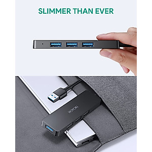 4 Port USB Hub 3.0, HOYOKI USB Splitter for Laptop,Ultra Slim Data USB Hub with 3.3ft Extended Cable, USB Hub Compatible with MacOS/Windows Laptop, PC, PS4, Flash Drive, Mouse, Keyboard, Printer, HDD