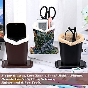 Weewooday 6 Pack Plush Lined Eyeglasses Holder Stand for Glasses Leather Reading Stand Case Protective Glasses Case (Lovely)