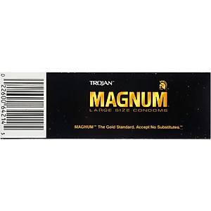 TROJAN Magnum XL Lubricated Premium Latex Condoms 12 Each