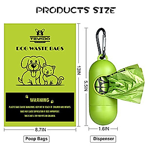Tevado 120PCS Dog Poop Bag, Extra Thick Large Poop Bags for Dogs, Premium Dog Poop Bags Leak Proof, Tear Resistant Dog Pet Waste Bags Doggie Bags Scented with Free Dispenser