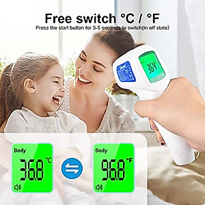 Berrcom Non Contact Infrared Forehead Thermometer JXB-178 Contactless Thermometer 3 in 1 for Kids Infant Adult Fever Check