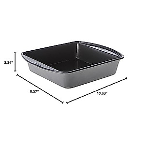 Wilton Perfect Results Premium Non-Stick Bakeware Square Cake Pan, Will Heat Evenly for Years of Quality Baking, 8-inches