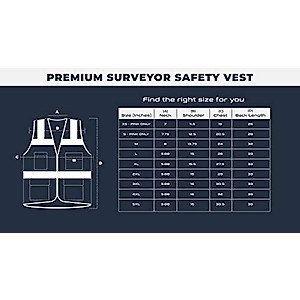 Shine Bright Safety Vest - High Visibility with Reflective Straps and Pockets – Premium, Soft, Durable, and Breathable – ANSI CLASS 2 (Size Large, Black)