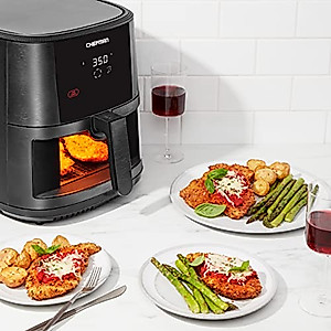 Chefman TurboTouch Easy View Air Fryer, The Most Convenient And Healthy Way To Cook Oil-Free, Watch Food Cook To Crispy And Low-Calorie Finish Through Convenient Window, 8 Qt