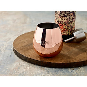 Stainless Steel Aerating Wine Glass by Chevalier Collection (Set of 2) - Patented Vessel With Removable Aerator for Decanting Wine And Spirits - Unique Gift for Wine Lovers