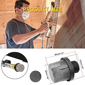 AZIEMARS 288716 Inlet Suction Strainer (1 Pack) and 288749 Airless Spray Machine Filter (3 Pack) Kit for Airless Paint Sprayers Gun