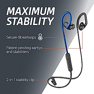 Plantronics BackBeat FIT 350 Wireless Headphones, Stable, Ultra-Light, Sweatproof in Ear Workout Headphones, Black