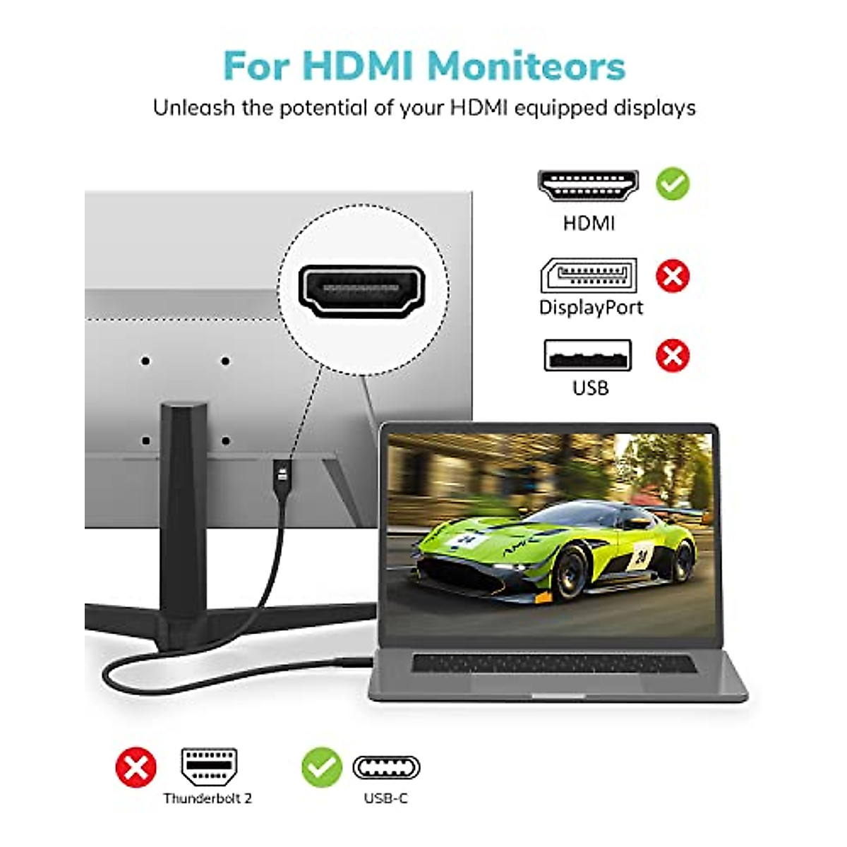 KELink USB C to HDMI Cable 4K@60Hz
