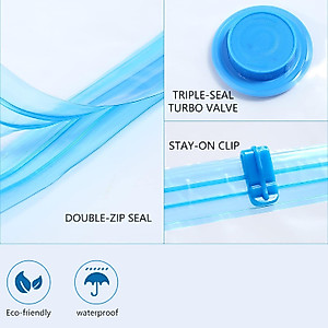 ACAETYT 5 Pack Vacuum Storage Bags, Space Saver Bags (1 Jumbo/2 Large/2 Medium) Compression Storage Bags for Clothes, Vacuum Sealed Bags (Electric Pump Not Included)