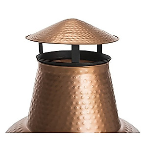 Safavieh Outdoor Collection Lima Copper and Black Chiminea