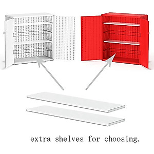 Mrosaa 33.3”x9”x0.6” Metal Shelf for 60 Gallon Outdoor Storage Cabinet - '1-Piece Black Metal Laminate Shelf ', Easy to Assemble.Shelves only!（Black）