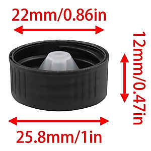 Dsjnf Phenolic Resin Covers for Daily Chemical Food and Cosmetic Bottles 24mm Black Polyester Seal Screw Caps 24PCS