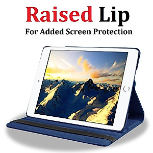 Vultic [Rotating] Case for iPad Pro 12.9 inch [1st/2nd Gen 2015/2017], 360 Degree Stand [Auto Sleep/Wake] Folio Leather Smart Cover (Black)