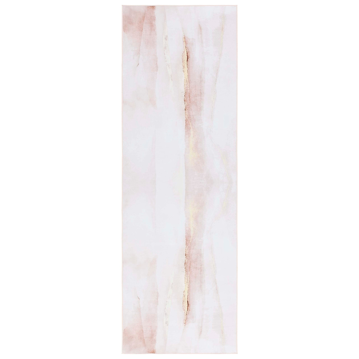 SAFAVIEH Tacoma Collection Runner Rug - 2'6" x 6', Beige & Gold, Modern Abstract Design, Non-Shedding & Easy Care, Machine Washable Ideal for High Traffic Areas in Living Room, Bedroom (TAC807B)