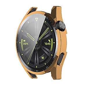 Screen Protector Cases Compatible with Huawei Watch GT3 Soft TPU Case Smartwatch Accessories TenCloud Covers Scratched Resistant Full Protective Cover for Watch GT 3 (46mm, 6Colors)