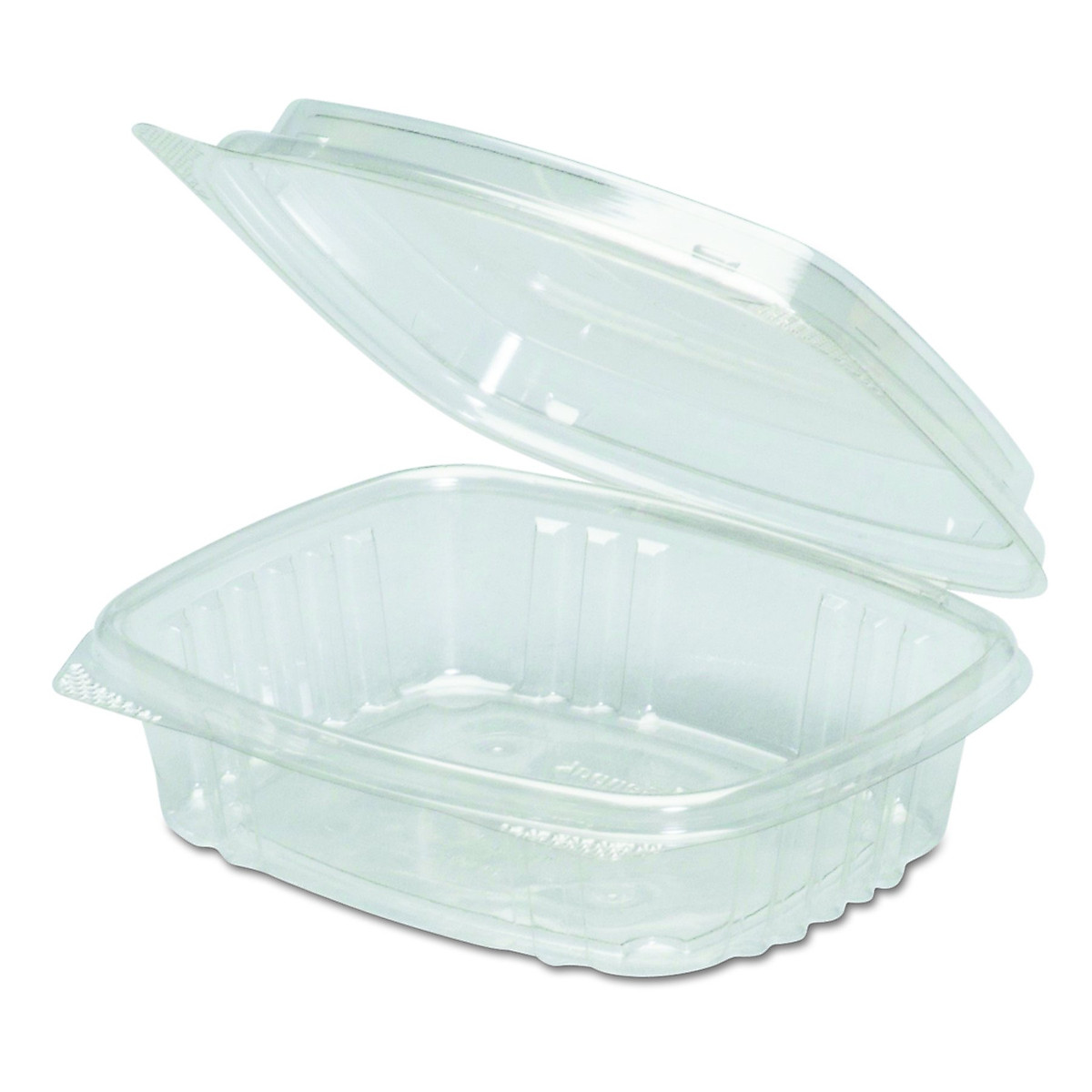 Genpak AD08F Clear Hinged Deli Container, APET, 8 oz, 5 3/8 x 4 1/2 x 2 (Case of 200)