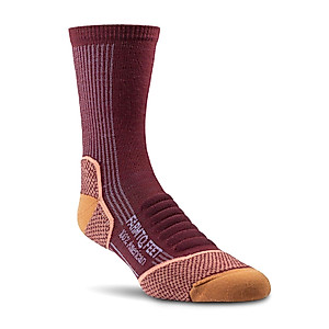 Farm to Feet Men's Damascus Lightweight Technical 3/4 Crew, Plum, Small