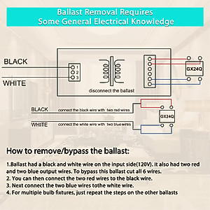 Lustaled Gx24q/G24q 4-Pin Base Light Bulbs, 12W Gx24 LED PL Recessed Lights, Daylight 6000K 26W CFL Replacement for Ceiling Light Downlight Wall Sconce, 4-Pack (Remove/Bypass The Ballast)